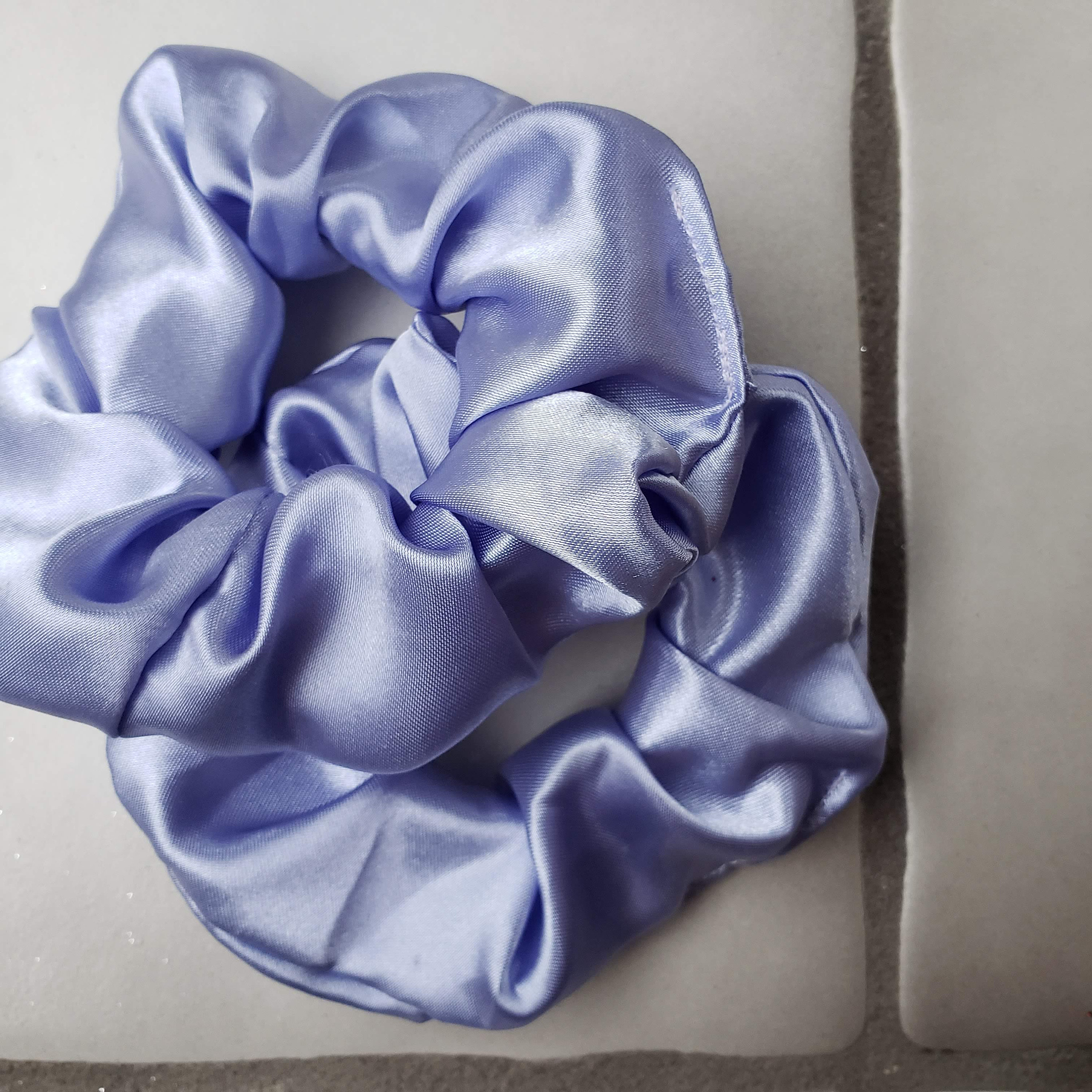 Periwinkle Purple Satin Scrunchies - Etsy