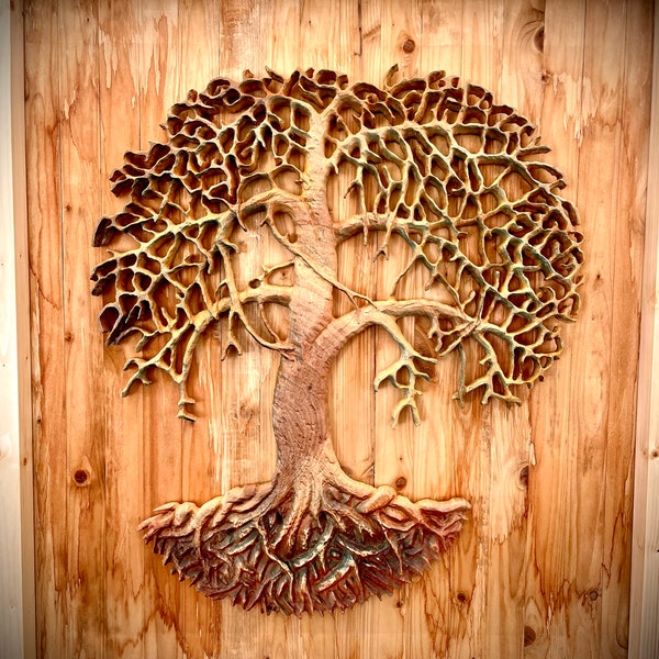 Carved Wood Tree - Etsy