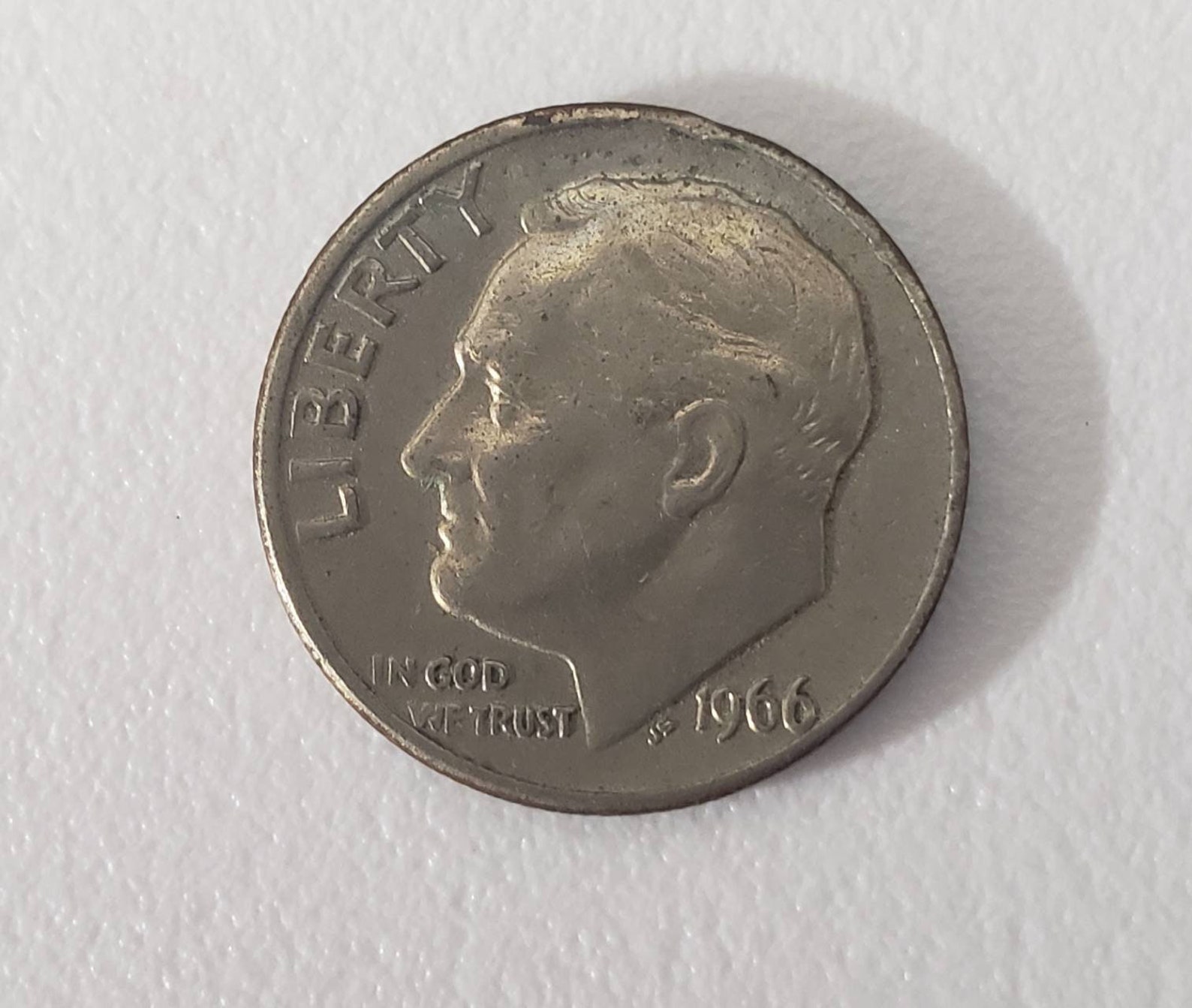 1966 Error Dime. No Mint Mark Roosevelt Dime. Several Mint Errors ...