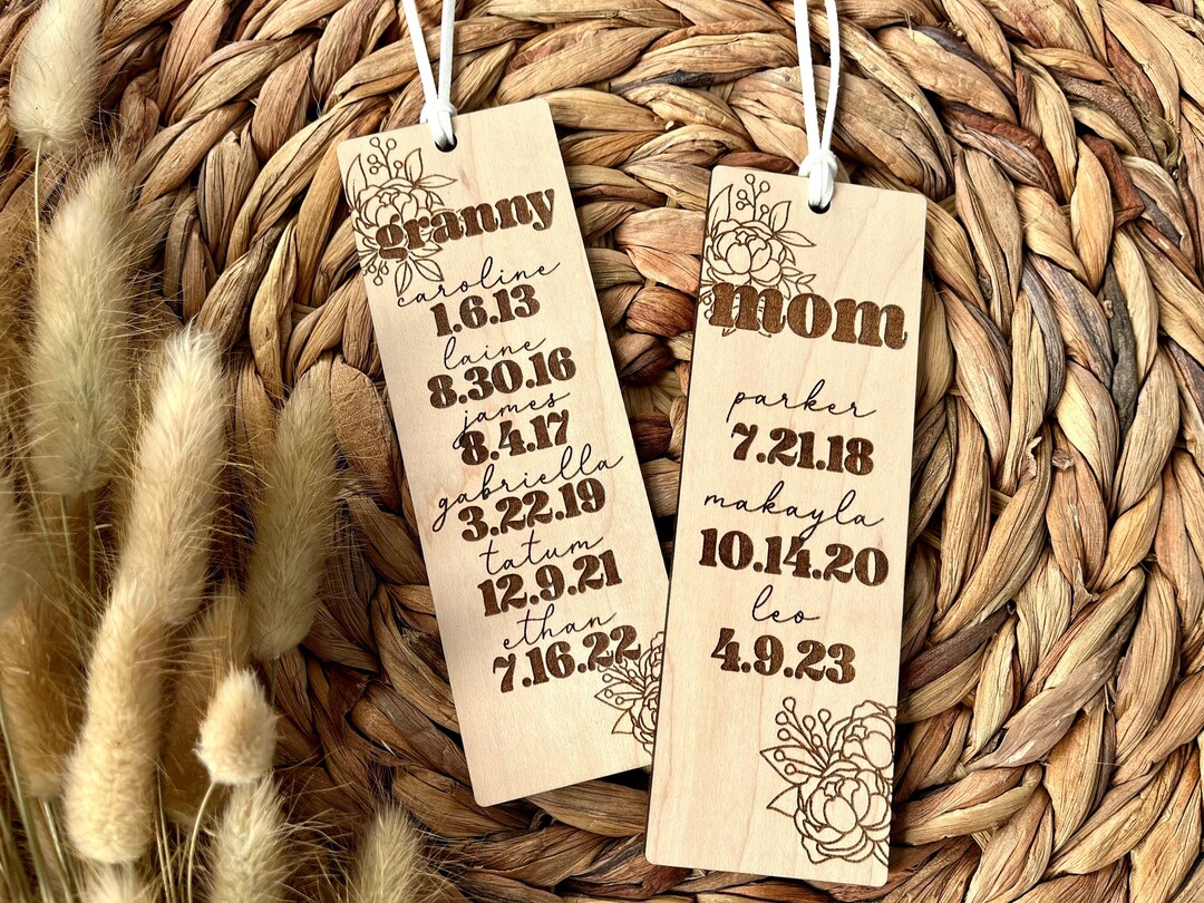 Personalized Mother's Day Bookmark, Custom Mother's Day Gift From Kids ...