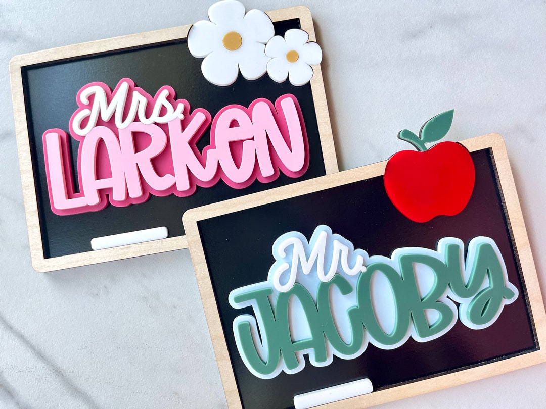 Personalized Teacher Desk Name Plate, Teacher Appreciation Gift ...