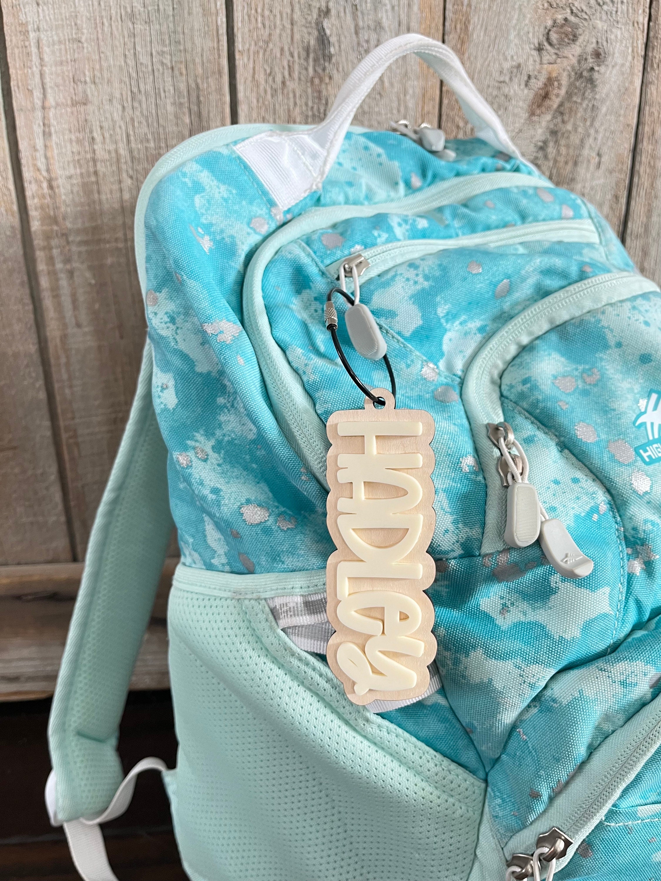 Backpack Bag Tag, School Name Tag, Lunch Bag Tag, Lunchbox Tag, School ...