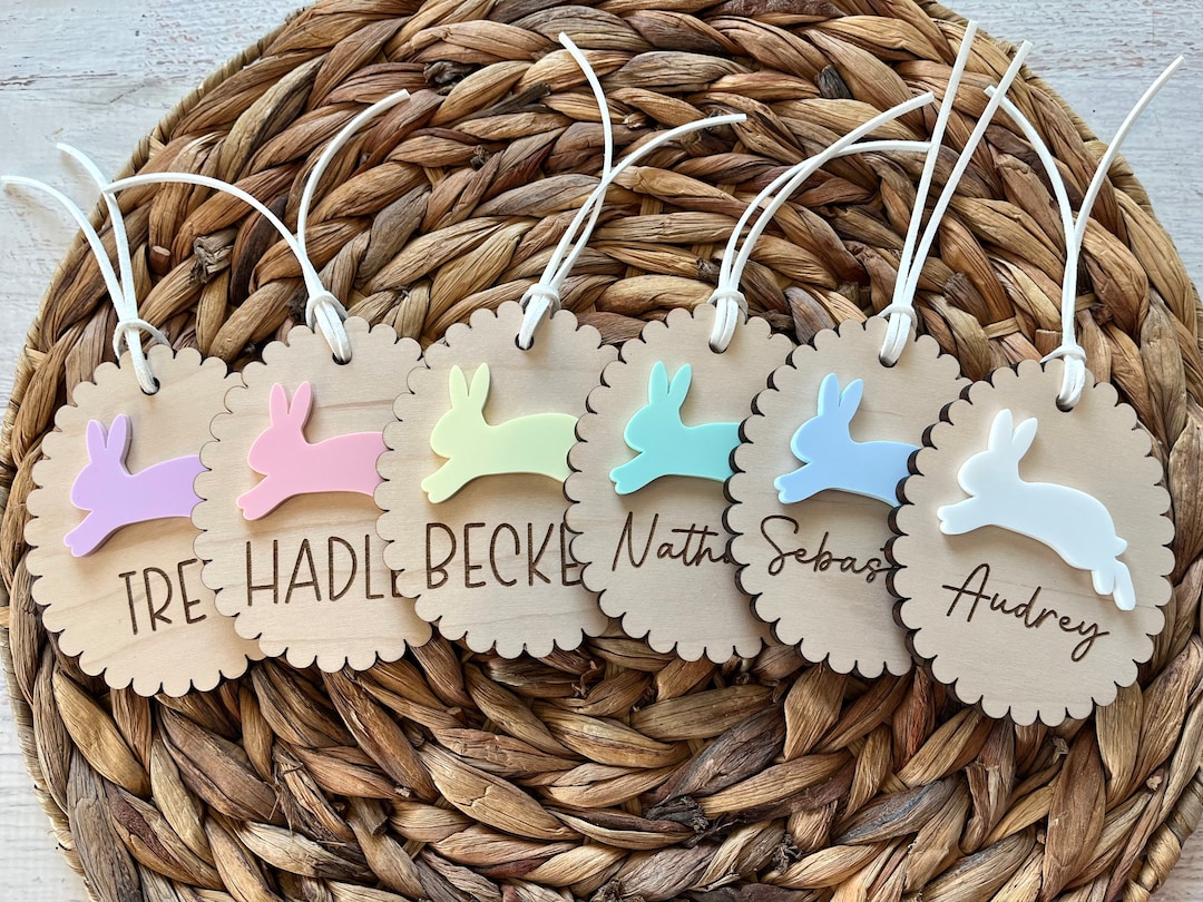 Personalized Easter Basket Tag, Easter Egg Name Tag, Easter Bunny Tag ...