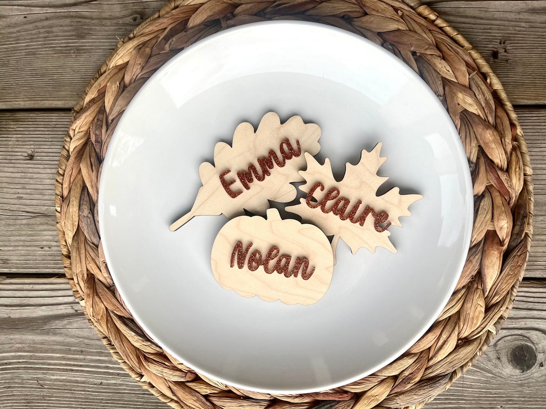 Personalized Thanksgiving Place Card, Friendsgiving Decor, Fall ...