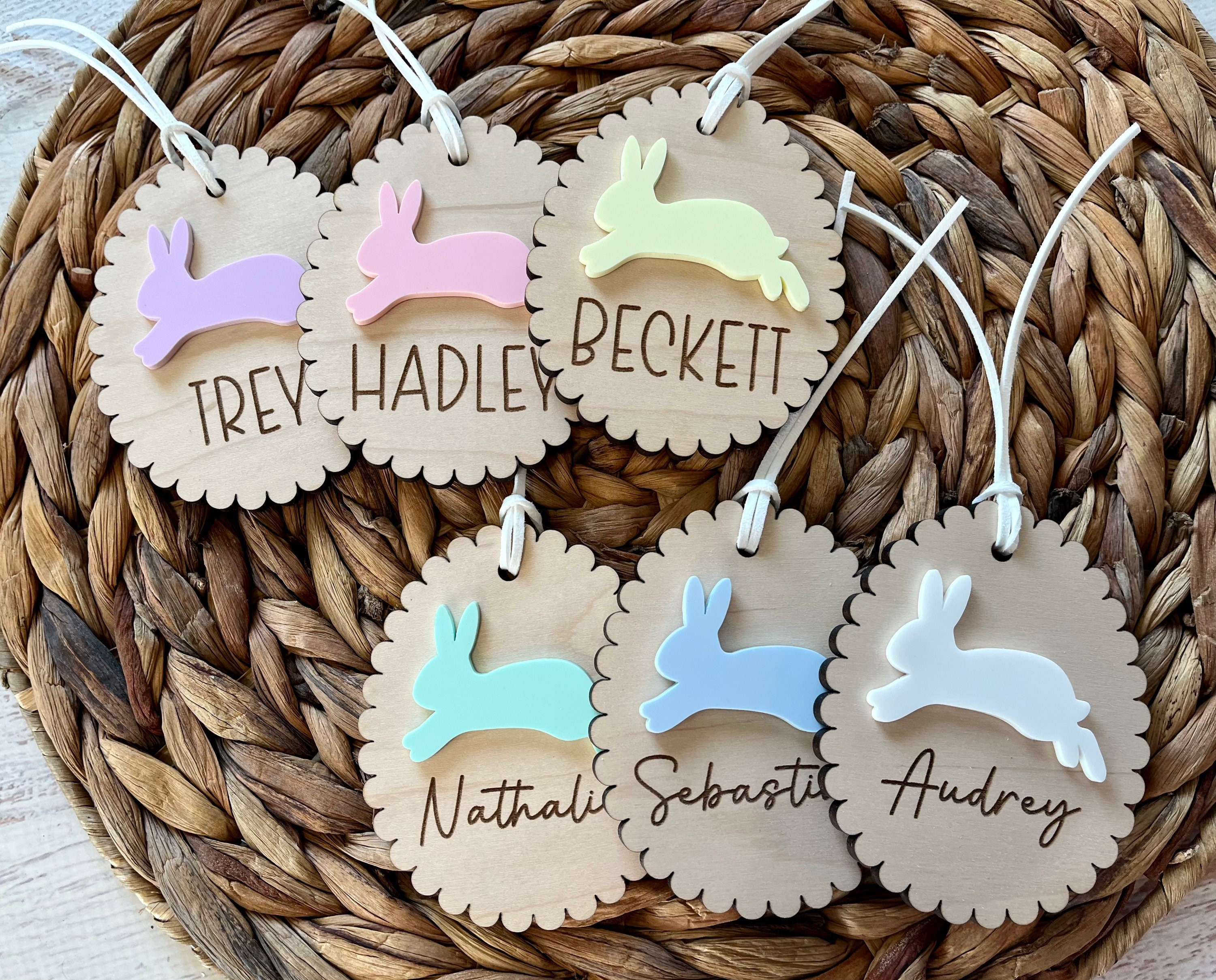 Personalized Easter Basket Tag, Easter Egg Name Tag, Easter Bunny Tag ...
