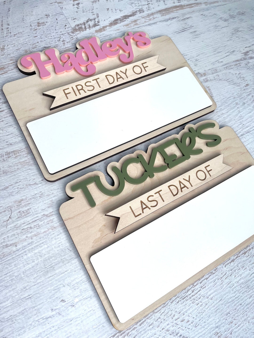 Personalized First and Last Day of School Sign, Reusable First Day Sign ...