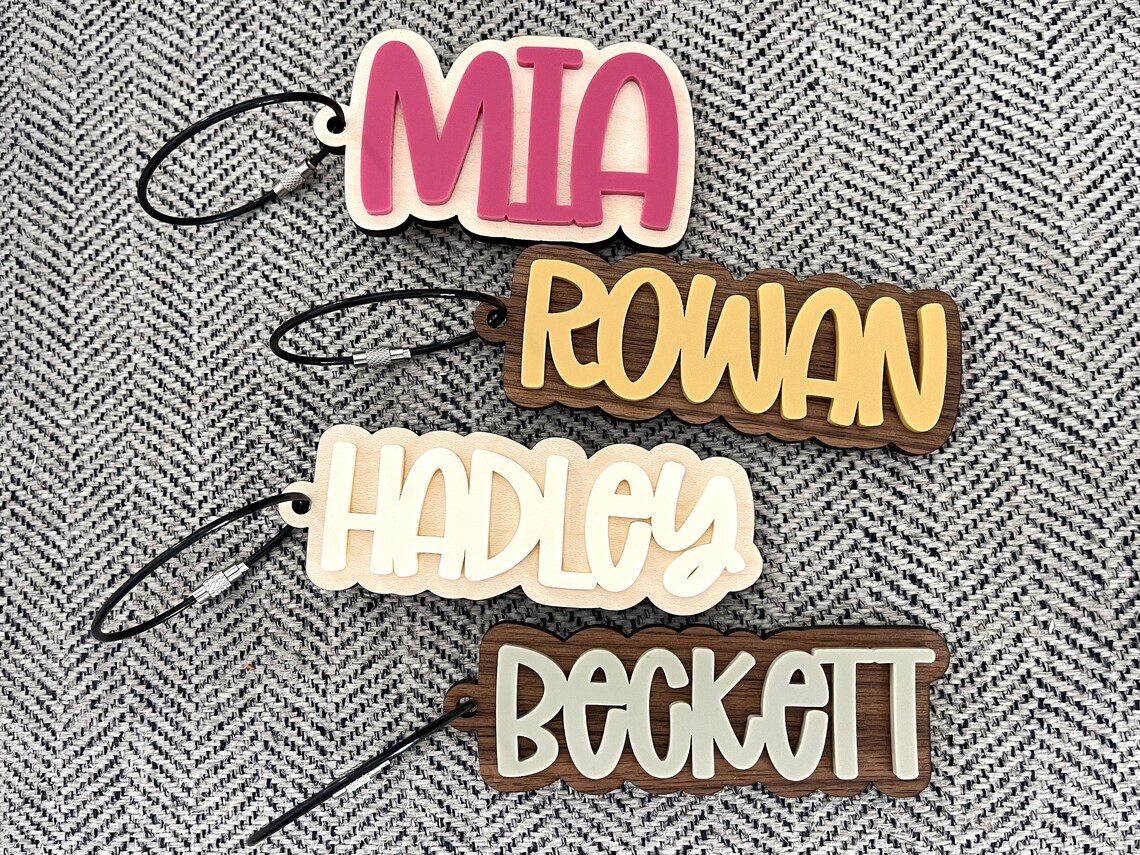 Backpack Bag Tag, School Name Tag, Lunch Bag Tag, Lunchbox Tag, School ...