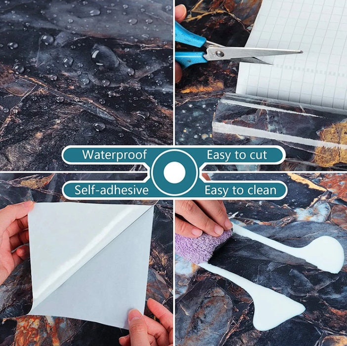 High-quality, Heat-resistant Marble-effect Self-adhesive Wallpaper ...