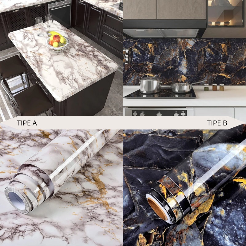 High-quality, Heat-resistant Marble-effect Self-adhesive Wallpaper ...