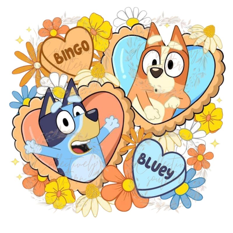 Bluey Valentines Png - Etsy