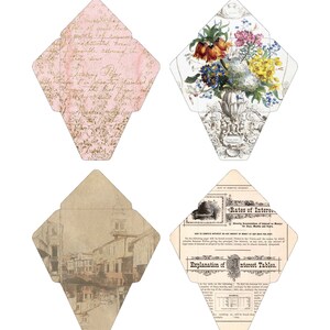 Mini Envelopes 20 Set Digital Download Ephemera Junk - Etsy