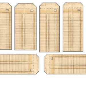 Printable Vintage Tan Ledger Tags, 9-pages, Digital Downloads, Variety ...