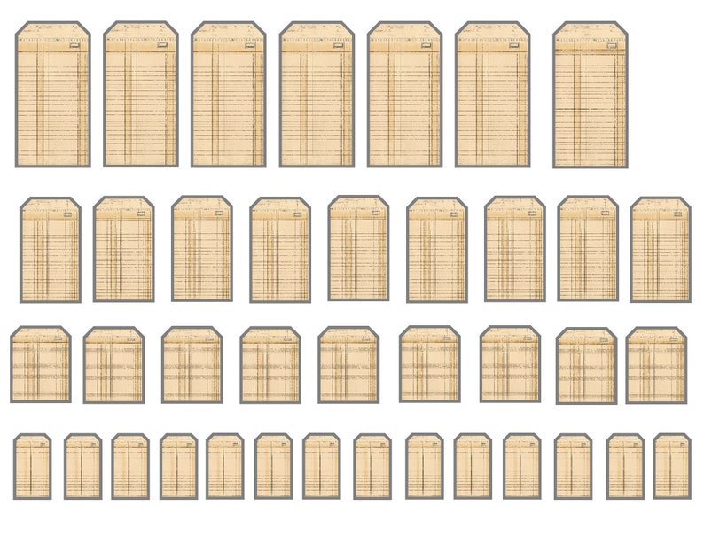 Printable Vintage Tan Ledger Tags 9-pages Digital Downloads | Etsy