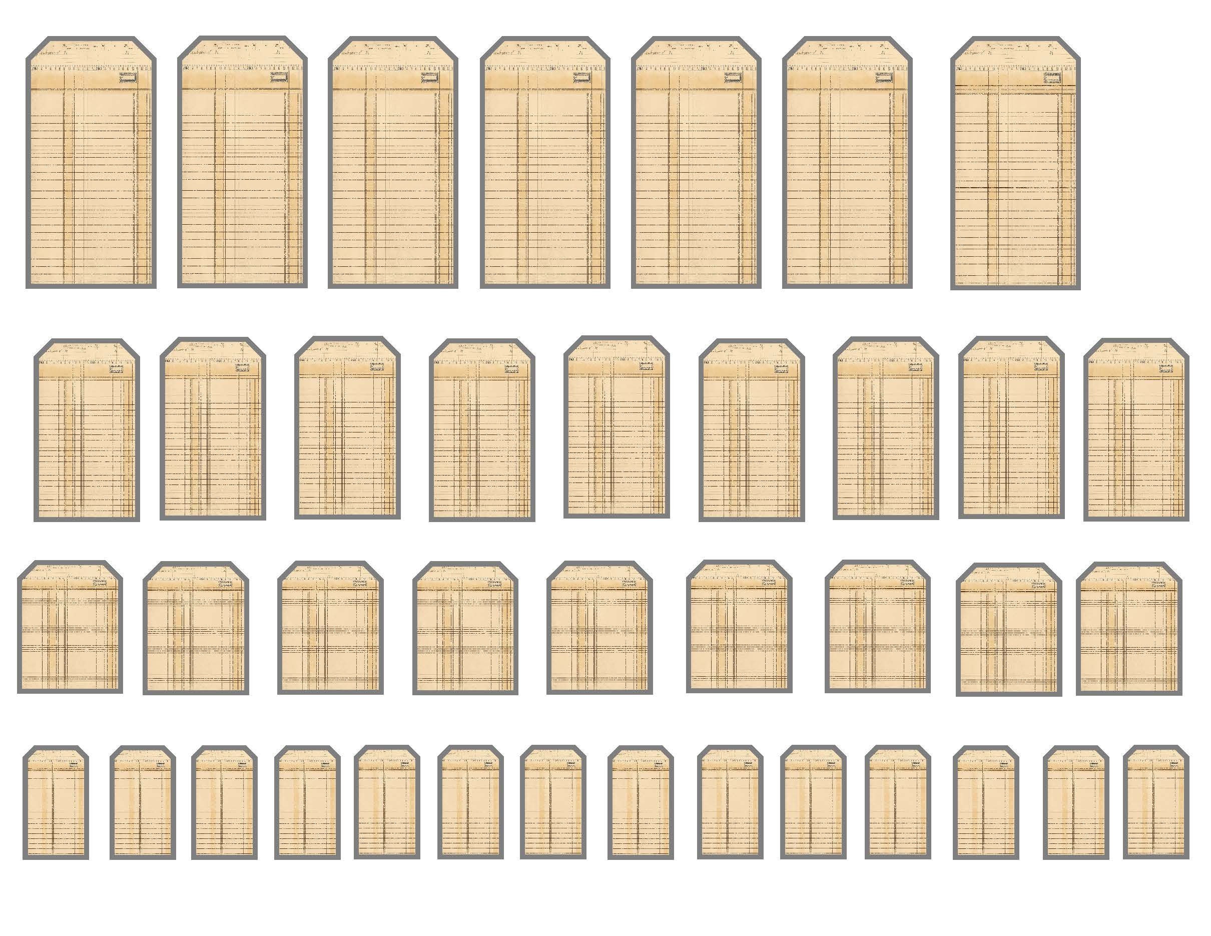 Printable Vintage Tan Ledger Tags, 9-pages, Digital Downloads, Variety ...