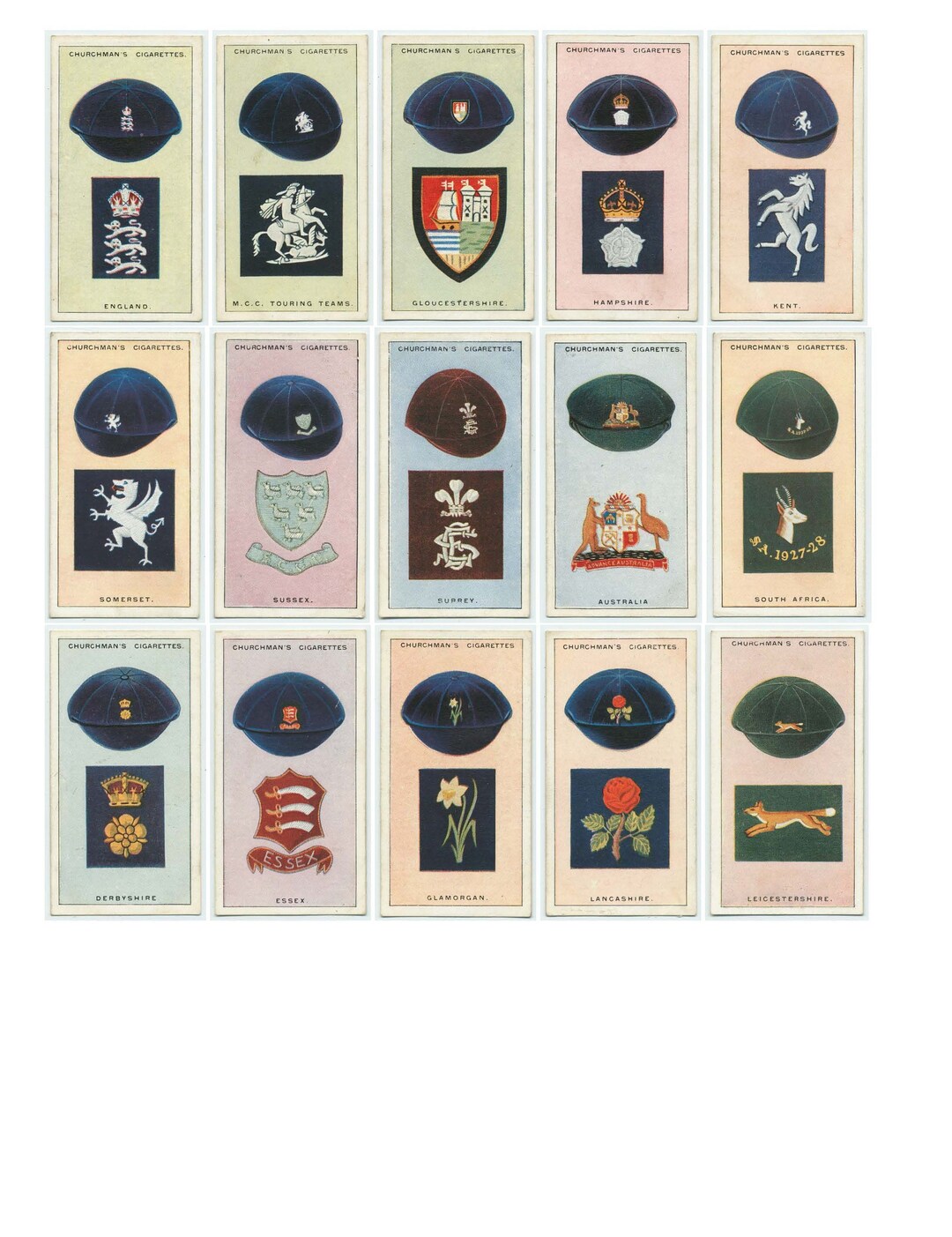Printable Vintage Famous Cricket Colors Tea Cards 2 Pages - Etsy