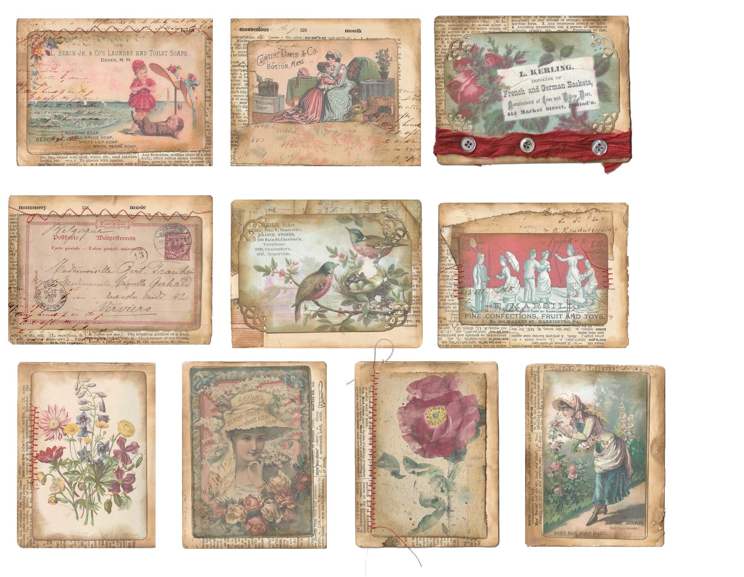 Vintage Calling Cards Digital Download Ephemera Junk - Etsy