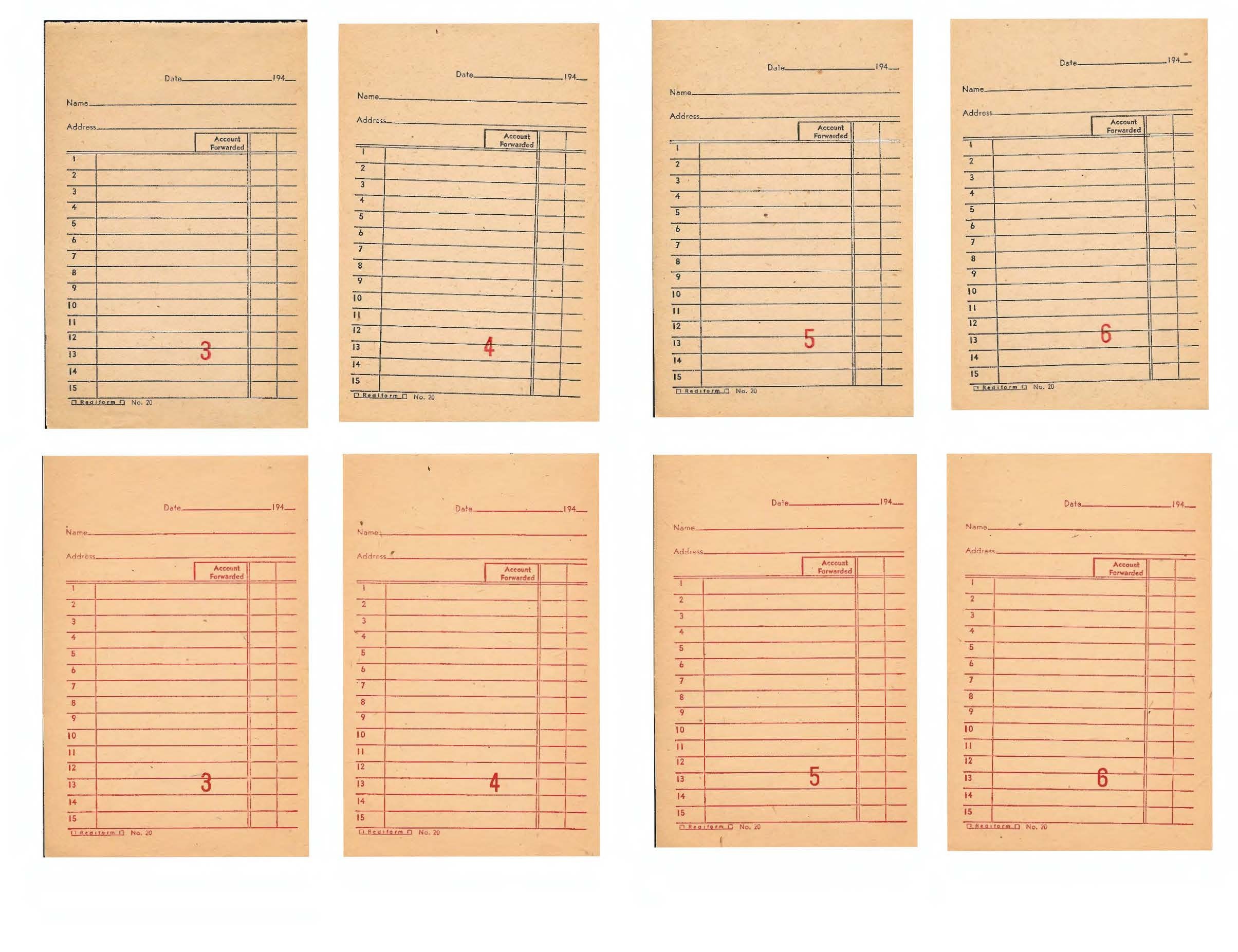 Receipts Vintage Diner Bill Instant Download Vintage | Etsy