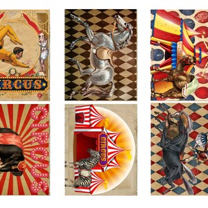 Circus Journal Cards, Digital Download, Ephemera, Loaded Pockets, Junk ...