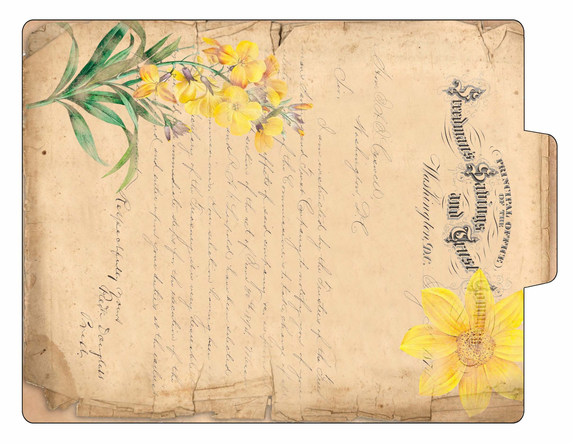 Vintage Floral Digital File Folder Set Digital Download - Etsy