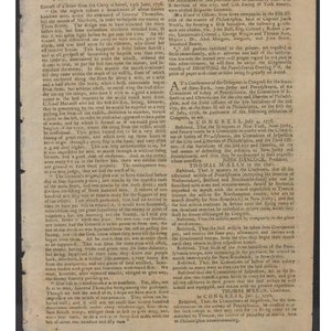 1776 Newspaper Replica, July American History, Ephemera for ...