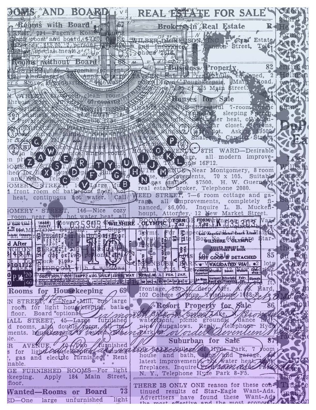 Graduated Type Set Collage Paper Digital Downloadephemera - Etsy