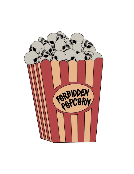 Forbidden Popcorn PNG Sublimation Downloads Digital - Etsy