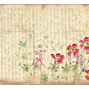 Vintage Floral Digital File Folder Set, Digital Download, Ephemera ...