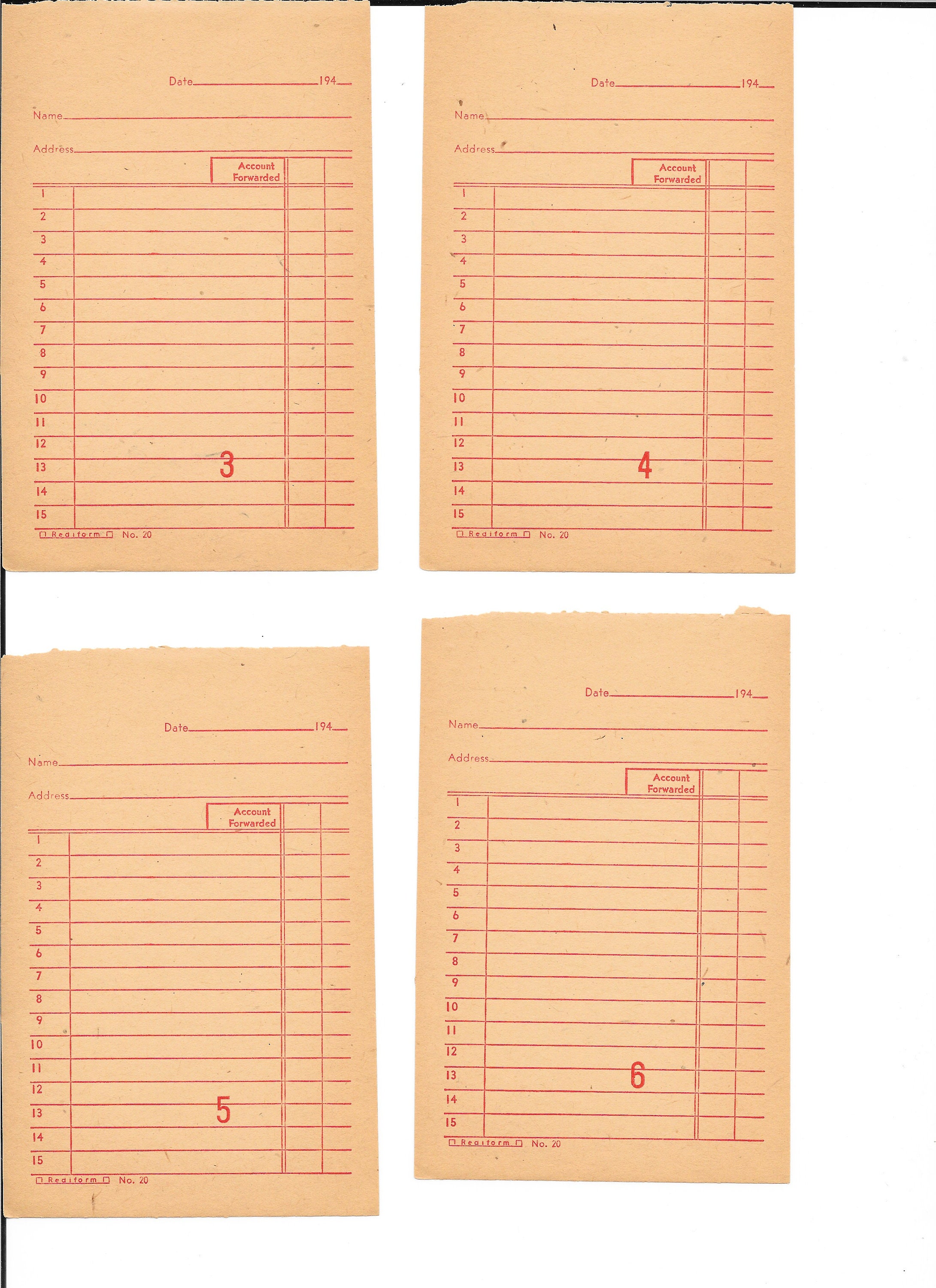 Receipts Vintage Diner Bill Instant Download Vintage | Etsy