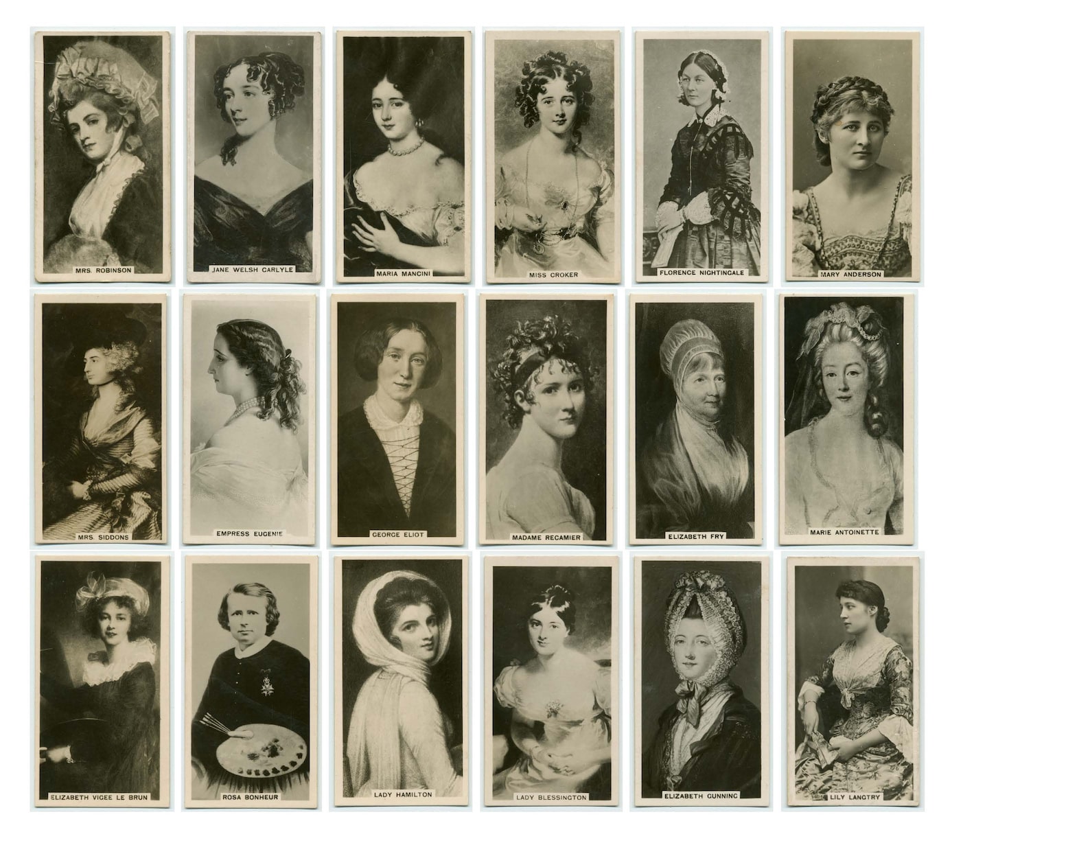 Printable Vintage Famous Women Tea Cards, Ephemera (digital Download ...