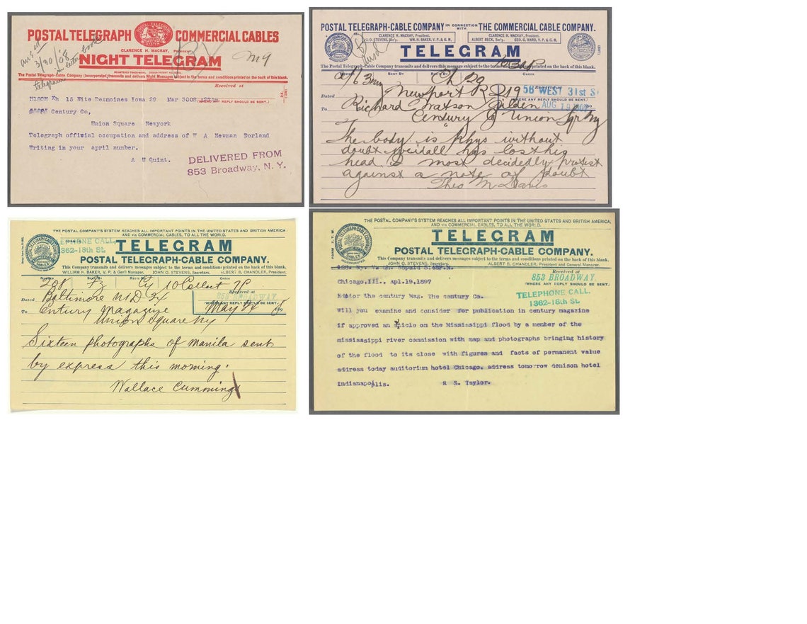 Vintage Postal Telegrams 4 Pages Instant Download Vintage - Etsy