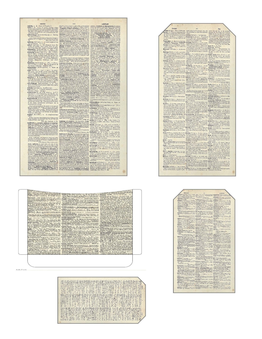 Encyclopedia Stuffed Pocket ,printed Product, Ephemera, Junk Journal ...