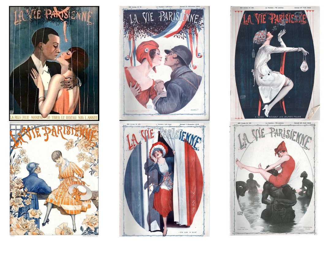 French Magazine Journal Cards, Digital Download, Ephemera, Junk ...
