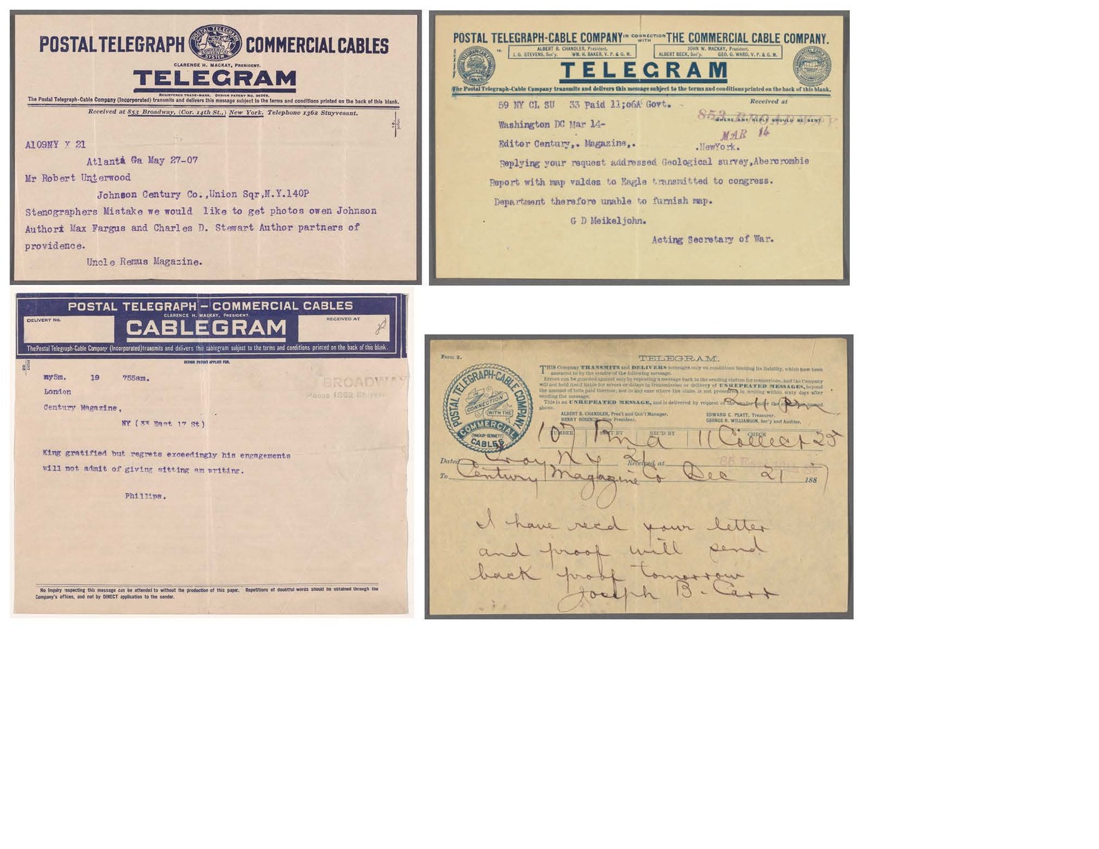 Vintage Postal Telegrams, 4 Pages, Instant Download, Vintage Ephemera ...