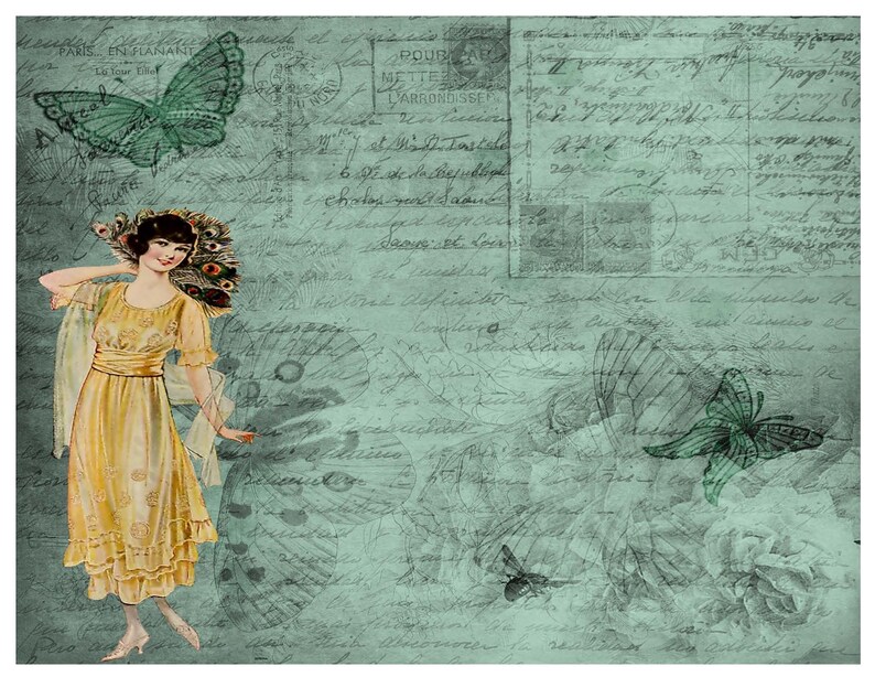 Vintage Day Out Tab Pocket, Digital Download, Ephemera, Junk Journals ...