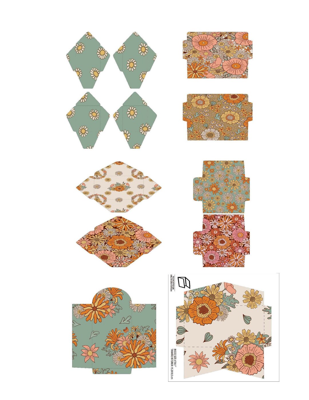 Groovy Envelope Bundle, Digital Download, Ephemera, Junk Journals ...