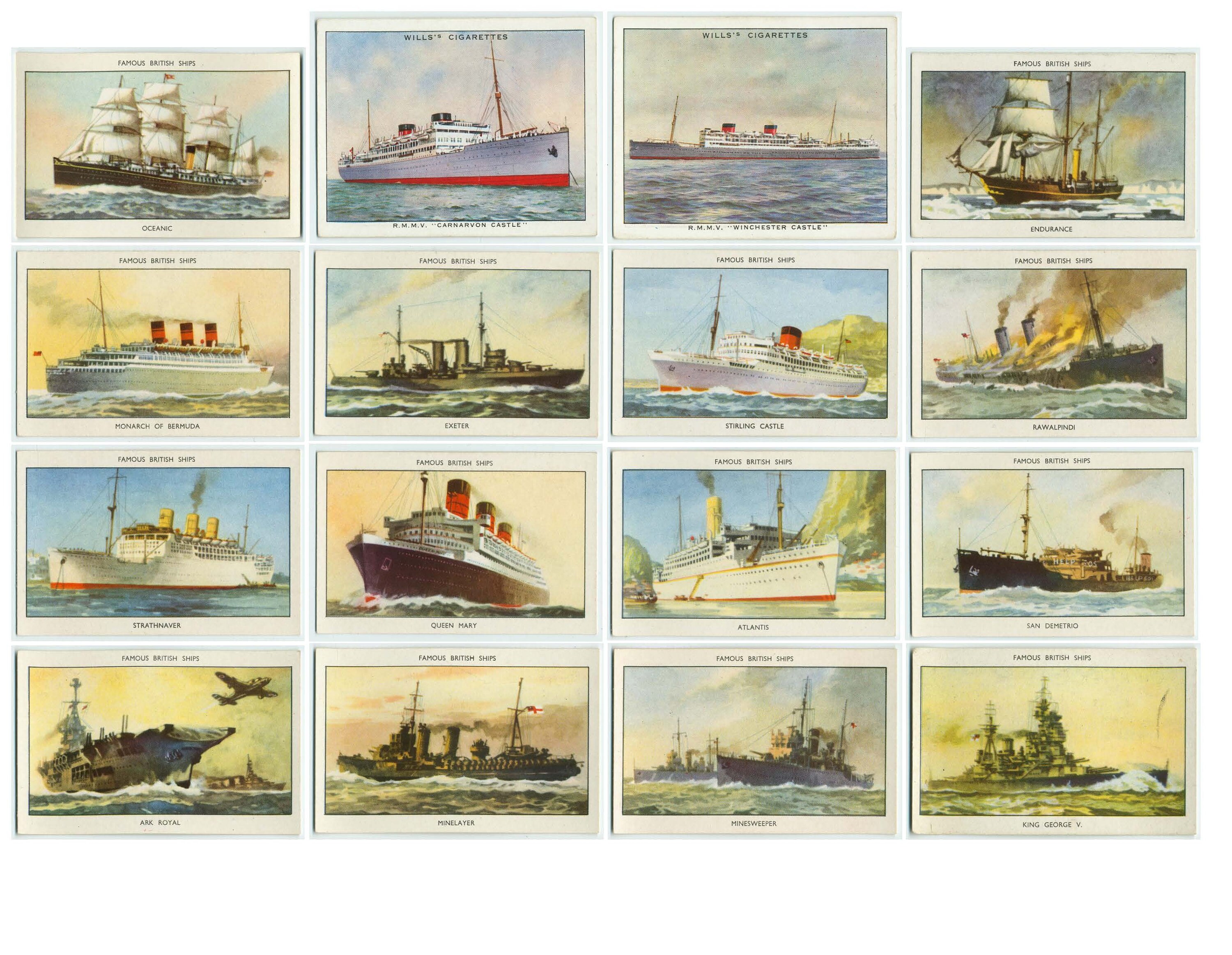 Famous British Liners Tea Cards 7 Pages Digital Downloads - Etsy