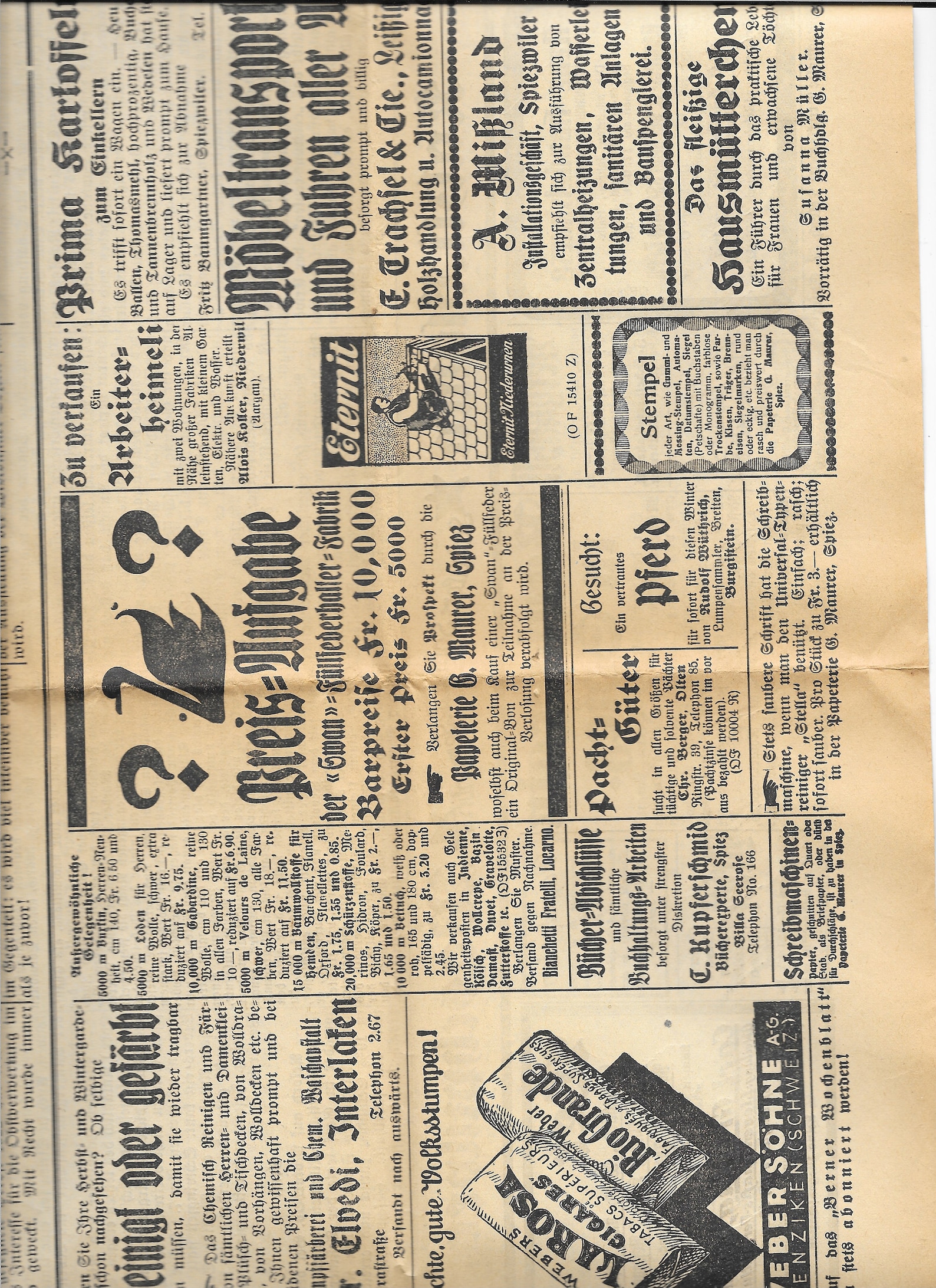 Newspaper Vintage 1923 German Printable Instant Download - Etsy UK