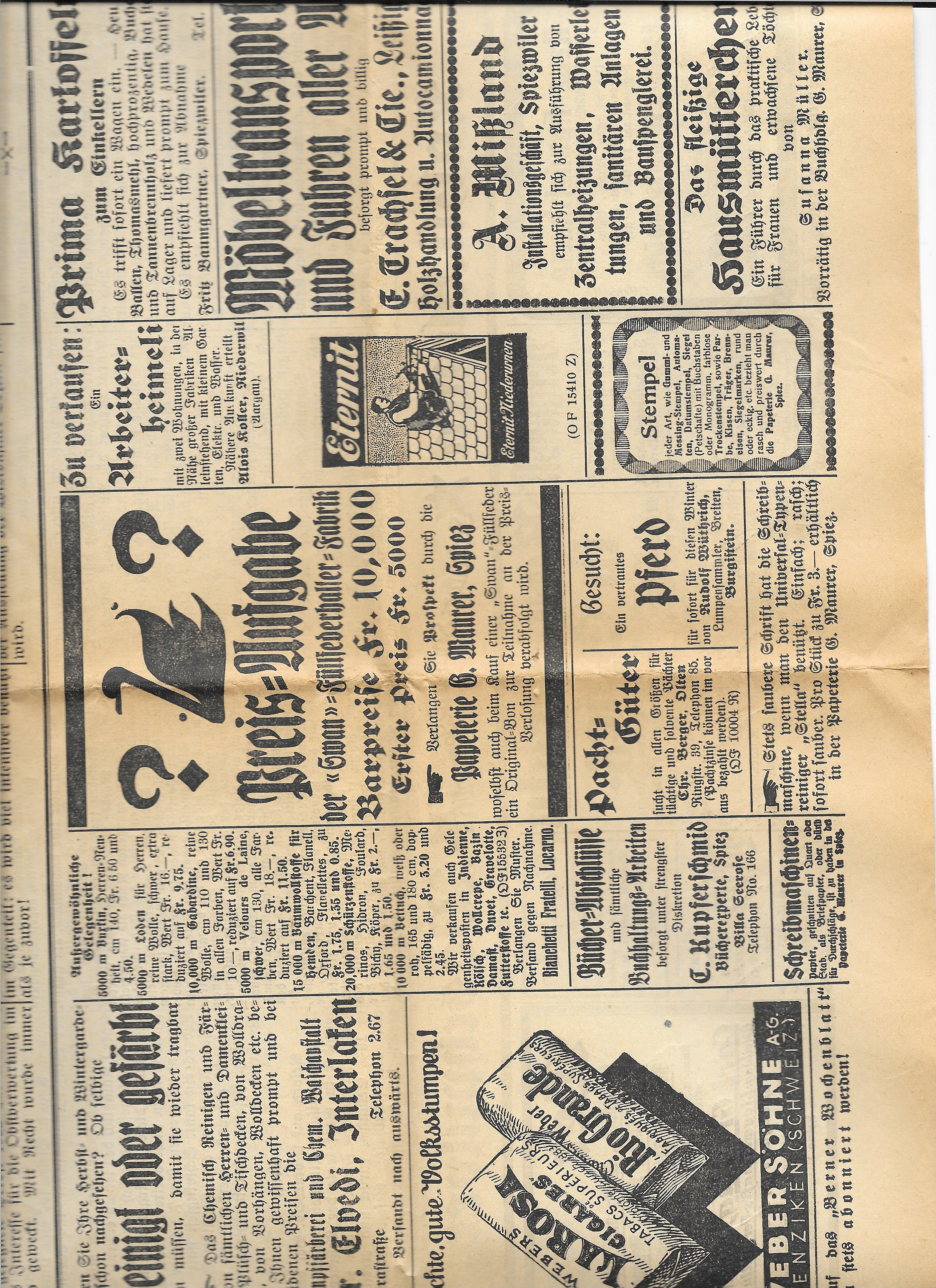 Newspaper Vintage 1923 German Printable Instant Download - Etsy UK