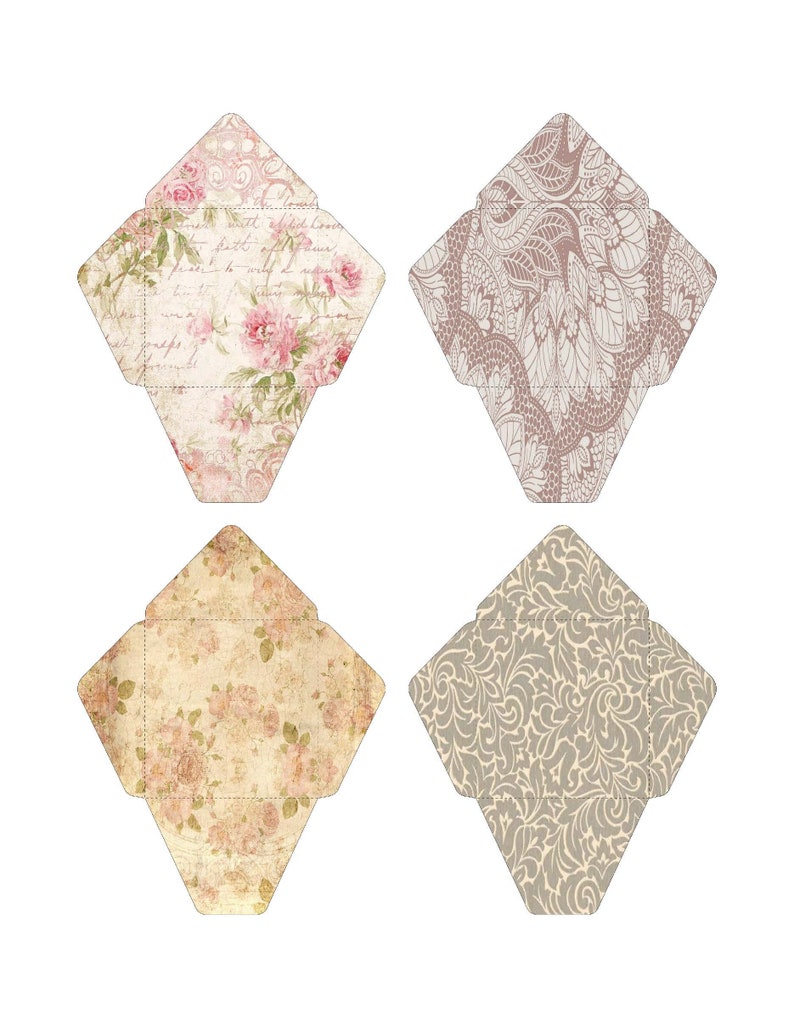 Mini Envelopes 20 Set Digital Download Ephemera Junk - Etsy