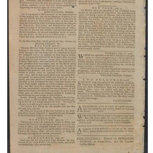 1776 Newspaper Replica, July American History, Ephemera for ...