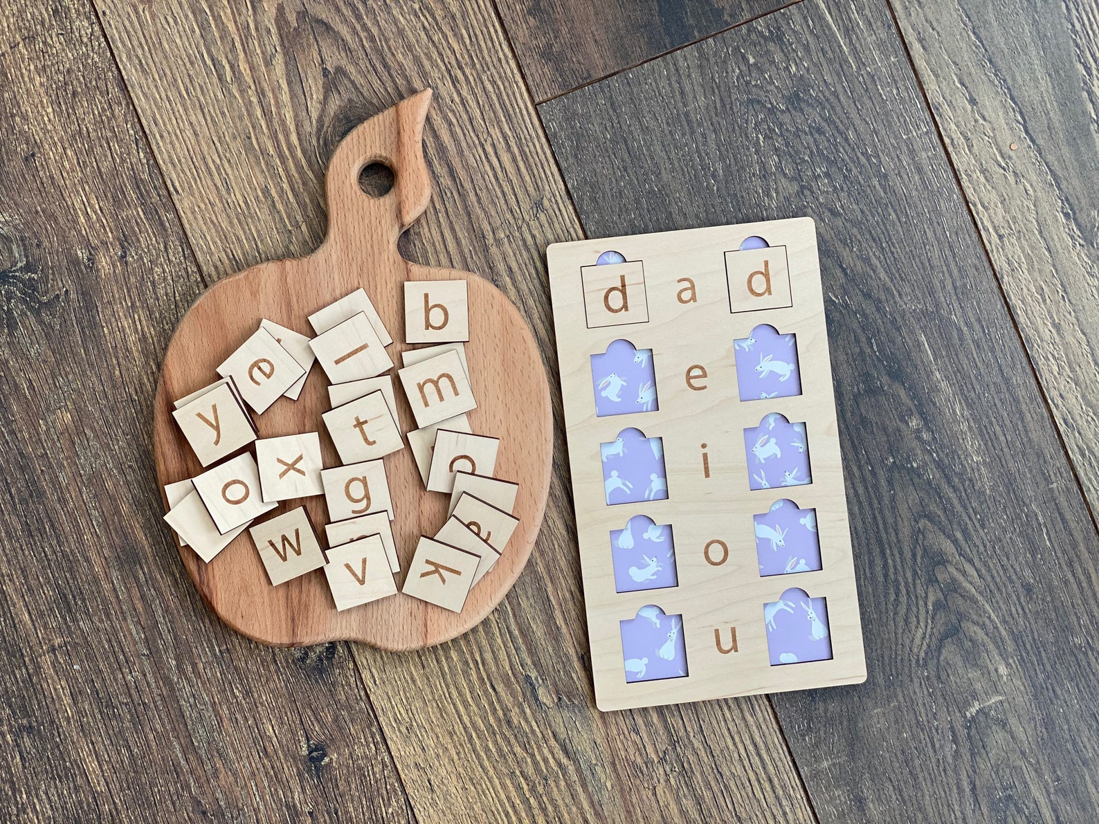 CVC Words Word Boards Wooden Spelling Board Homeschool. - Etsy