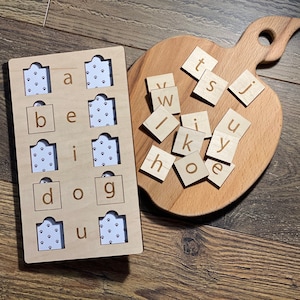 CVC Words- Word Boards- Wooden Spelling Board- Homeschool. Help Your ...