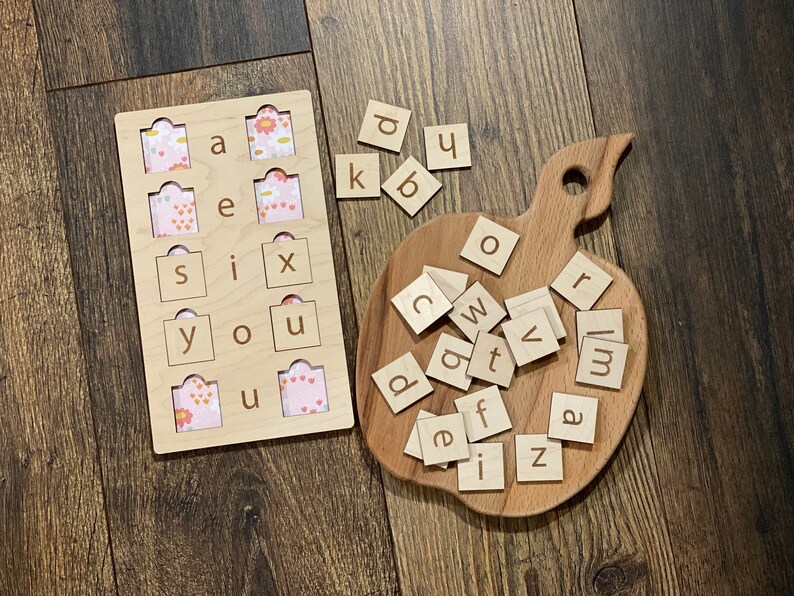 CVC Words- Word Boards- Wooden Spelling Board- Homeschool. Help Your ...