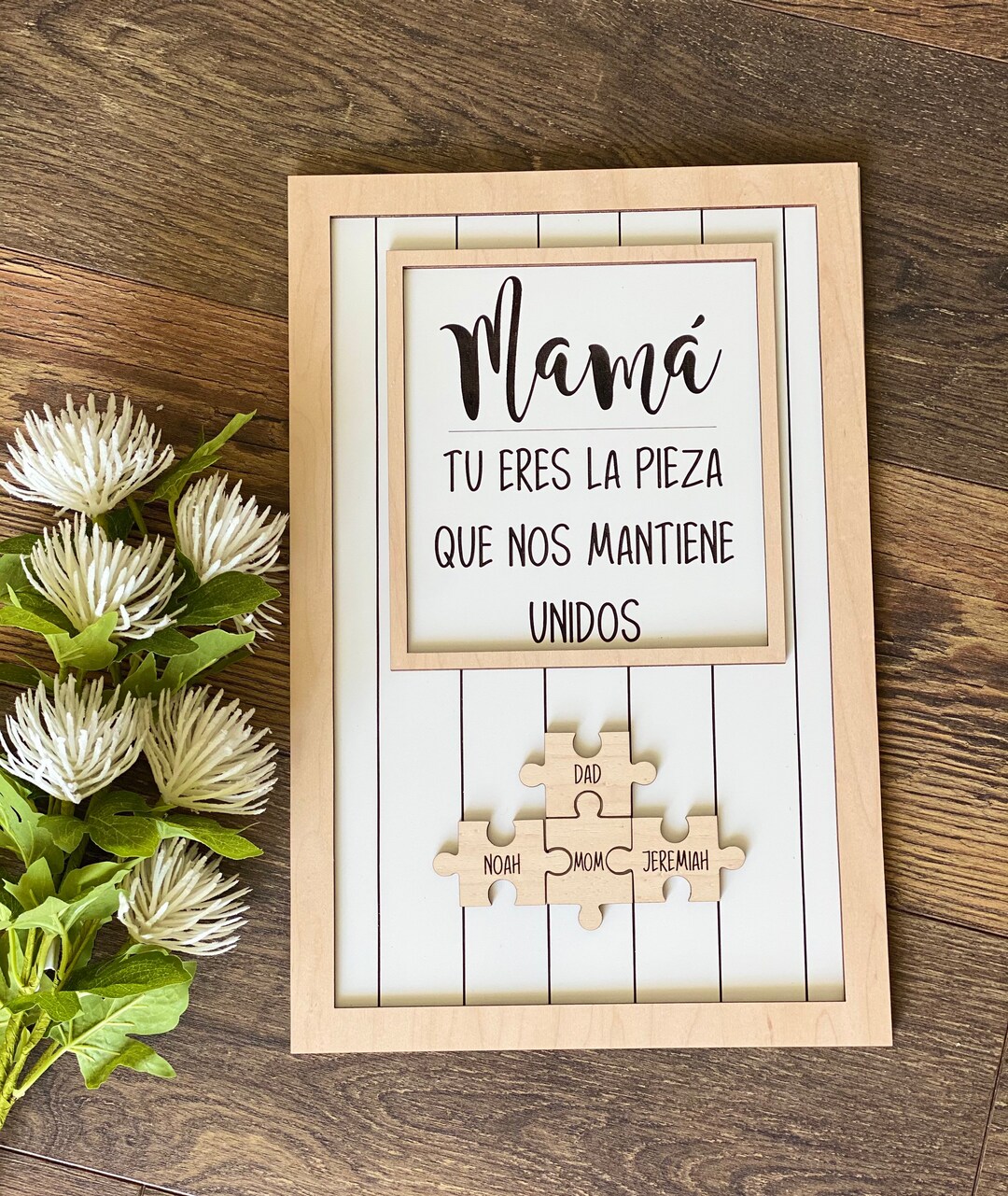 Spanish Mom Puzzle Sign | Mother’s Day Gift | Mamá Tú Eres La Pieza Que ...