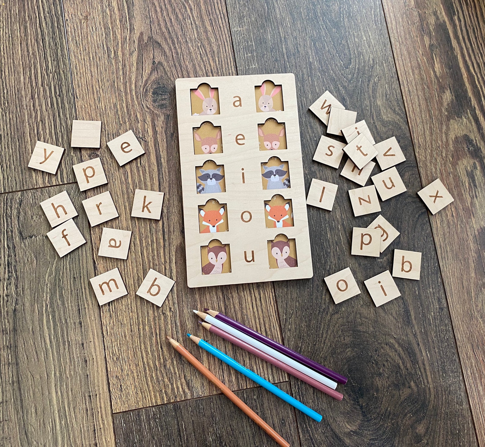 CVC Words Word Boards Wooden Spelling Board Homeschool. - Etsy