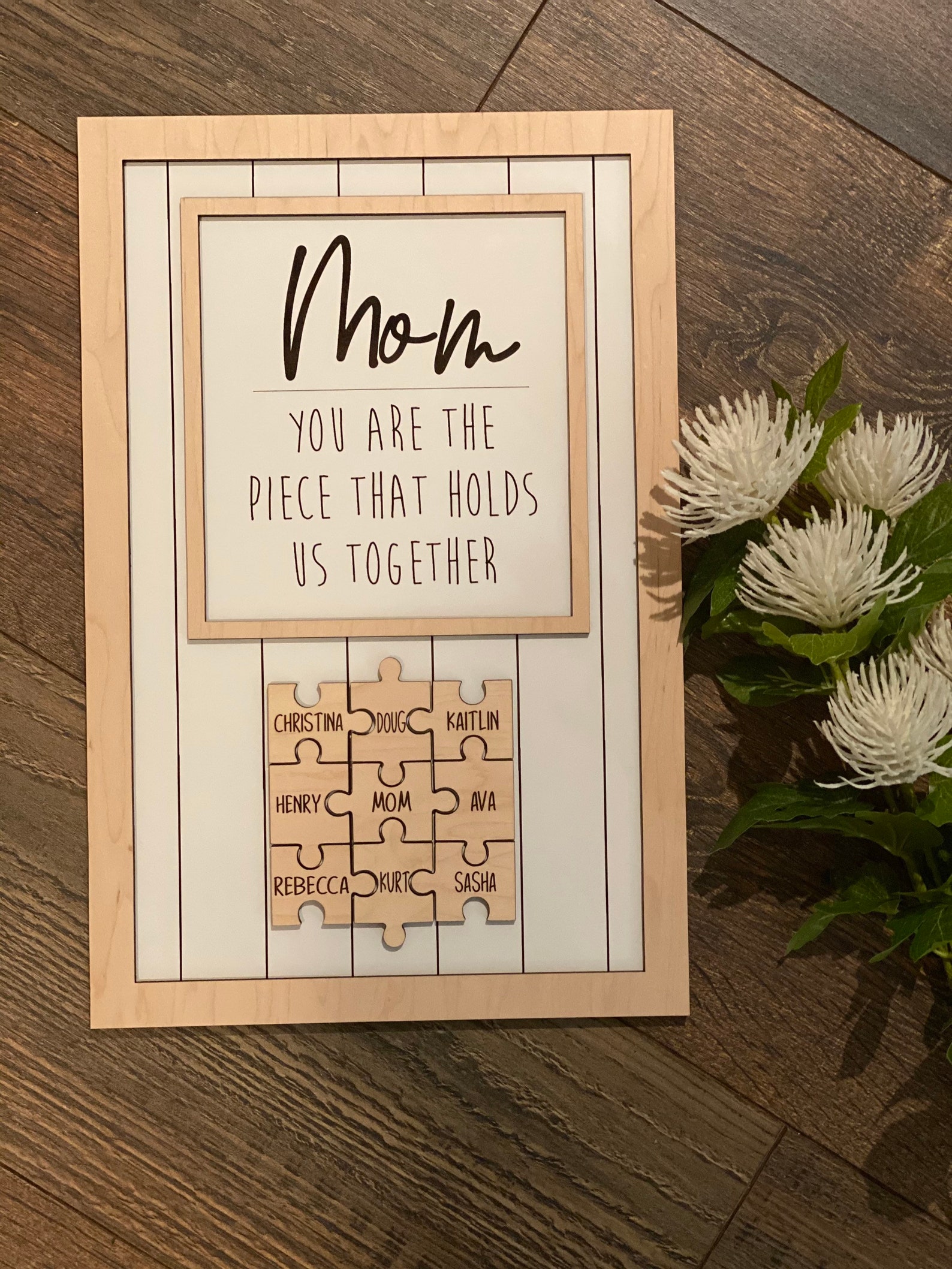 Mom Puzzle Sign | Mother’s Day Gift | Mom You Are the Piece That Holds ...