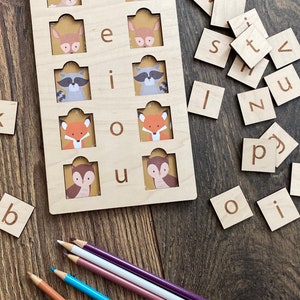 CVC Words- Word Boards- Wooden Spelling Board- Homeschool. Help Your ...