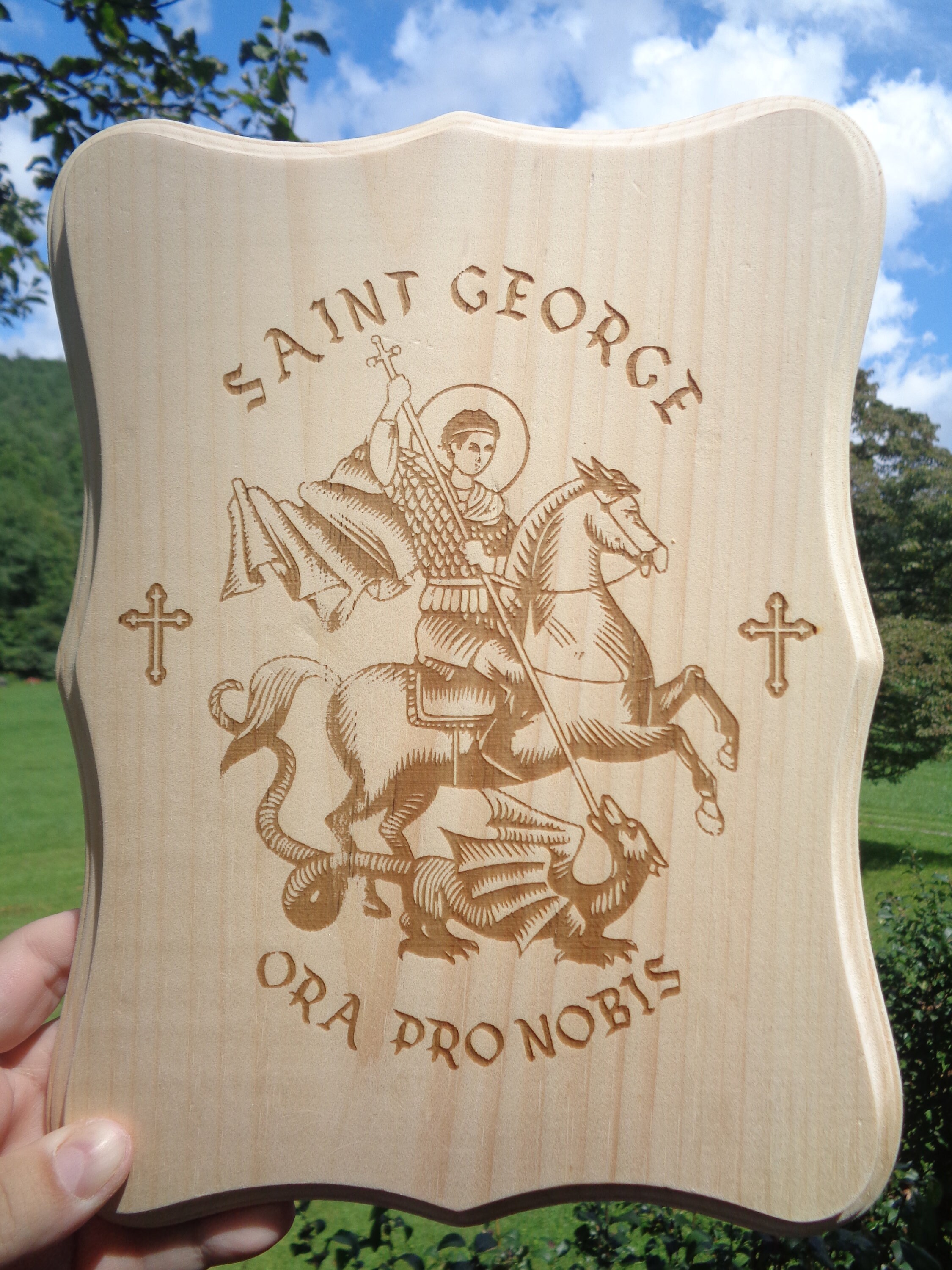 Saint George Laser Engraved Icon Catholic or Orthodox St. | Etsy