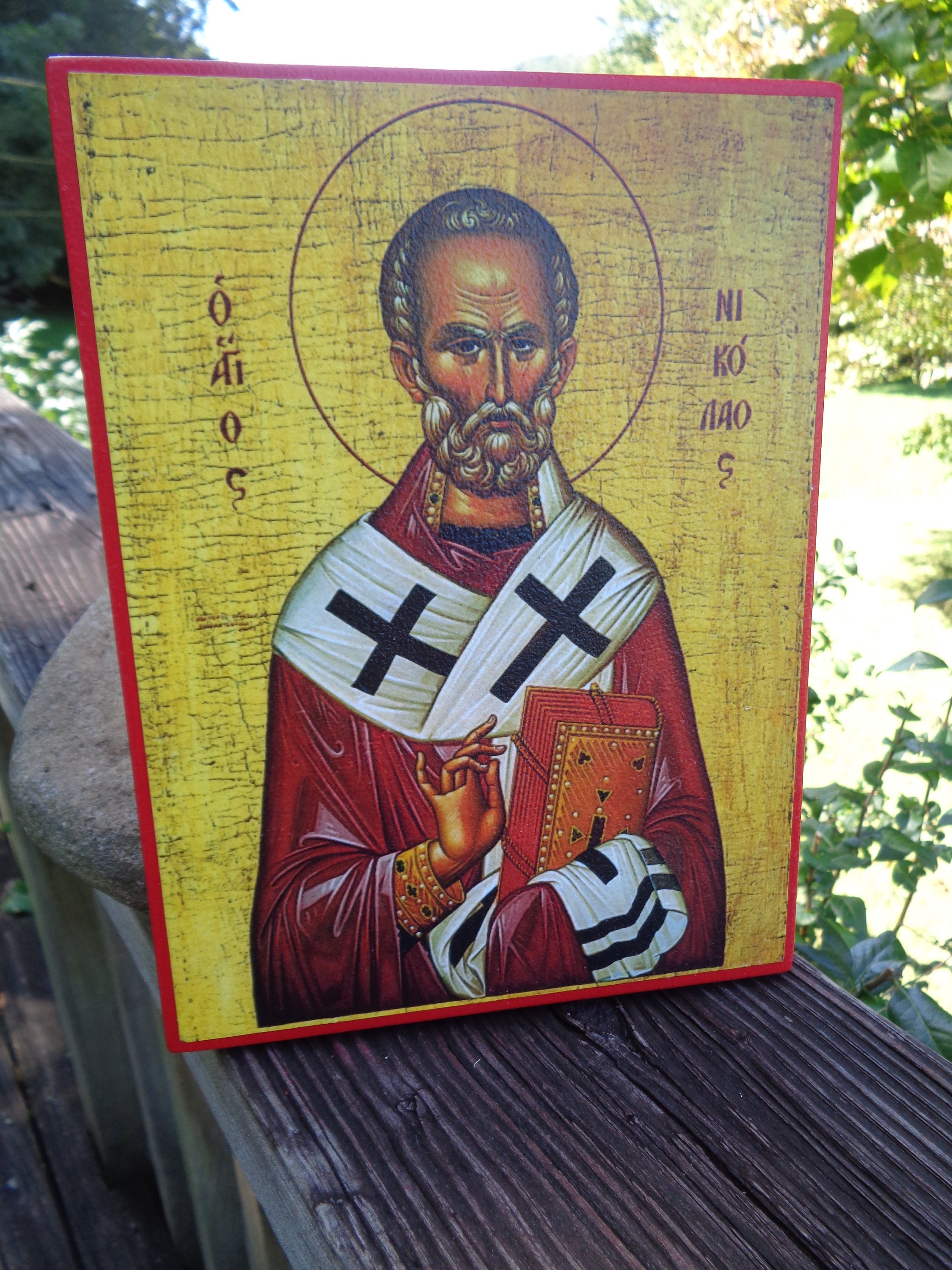 Saint Nicholas the Wonderworker Icon Wood Panel Orthodox - Etsy Ireland