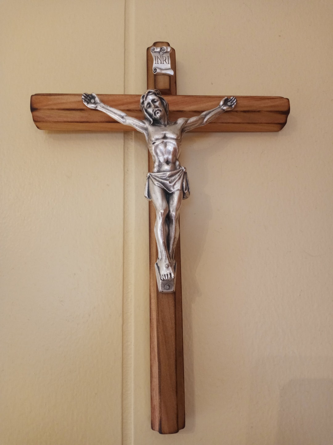 Handcrafted Wooden Crucifix With Oxidized Silver Corpus, Orthodox ...